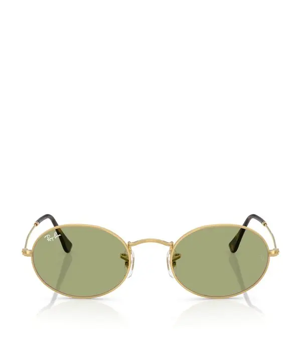 Ray-ban Oval Metal Sunglasses - Gold