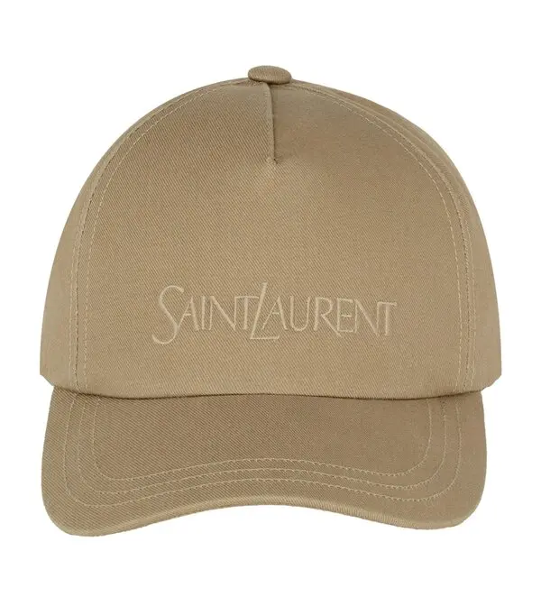 Saint Laurent Cotton-linen Baseball Cap