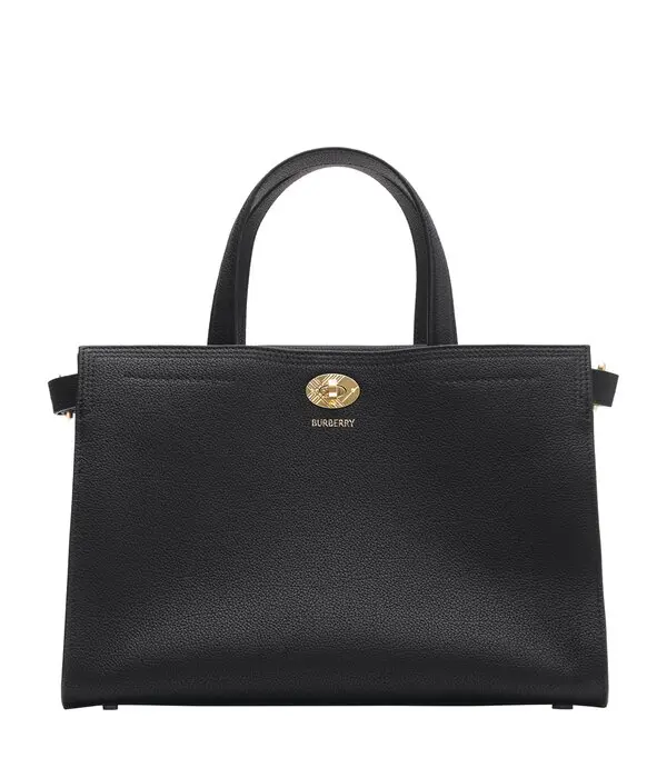 Burberry Small Calfskin Cotswolds Tote Bag - Black