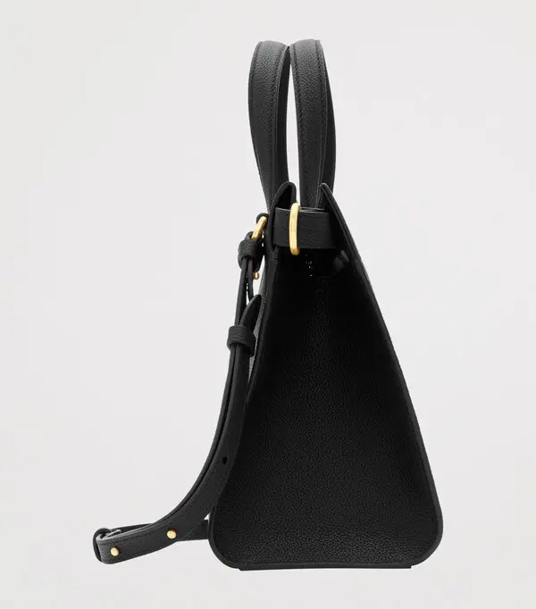 Burberry Small Calfskin Cotswolds Tote Bag - Black