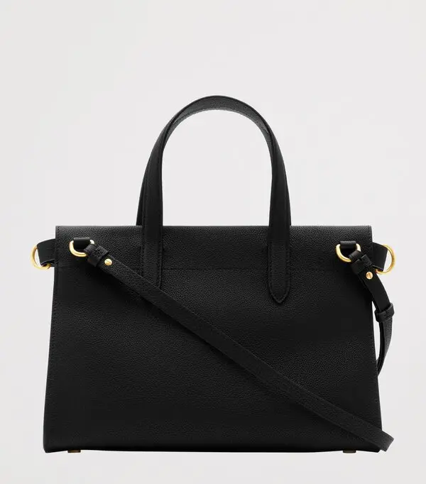 Burberry Small Calfskin Cotswolds Tote Bag - Black