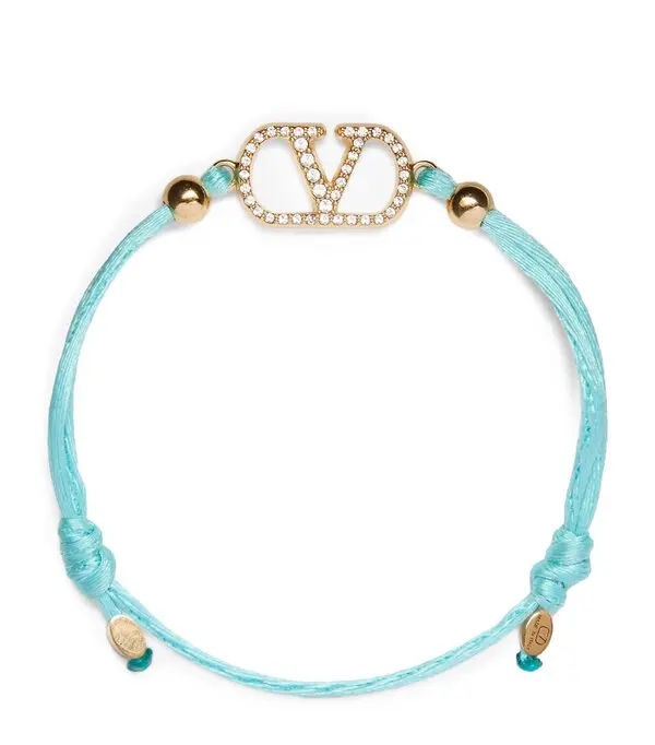 Valentino Garavani Crystal Vlogo Signature Bracelet - Turquoise