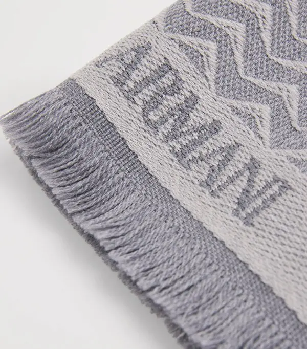 Giorgio Armani Wool Geometric Print Scarf