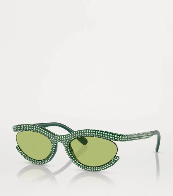 SWAROVSKI Oval Sk6006 Sunglasses - Green