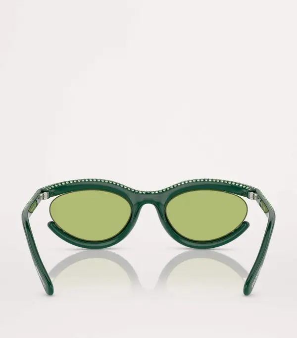 SWAROVSKI Oval Sk6006 Sunglasses - Green