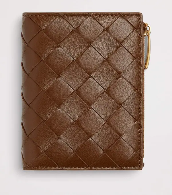 Bottega Veneta Small Leather Intrecciato Bifold Wallet