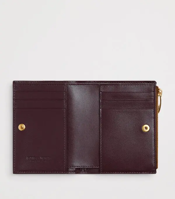 Bottega Veneta Small Leather Intrecciato Bifold Wallet