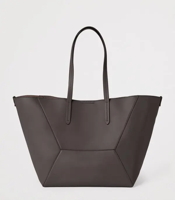 Brunello Cucinelli Bc Duo Calfskin Tote Bag - Brown