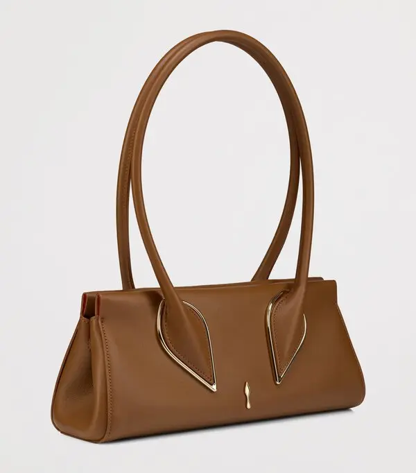 CHRISTIAN LOUBOUTIN Venus Leather Baguette Bag - Brown