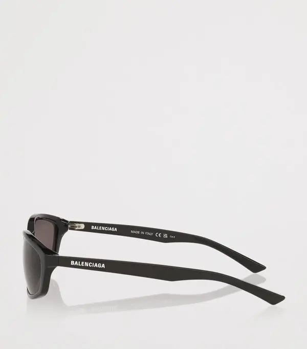 Balenciaga Acetate Rectangular Sunglasses - Black