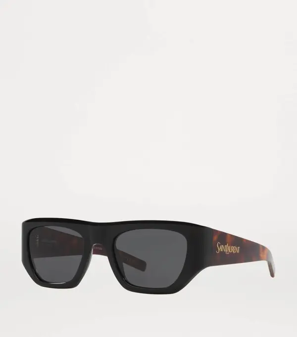 Saint Laurent Sl 740 Pillowed Square Sunglasses - Black
