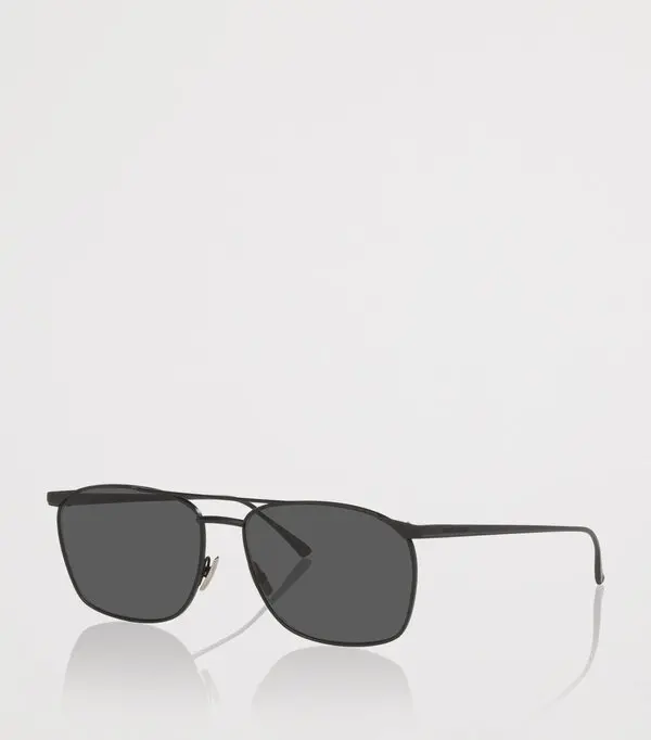 Saint Laurent Metal Pilot Sunglasses - Black
