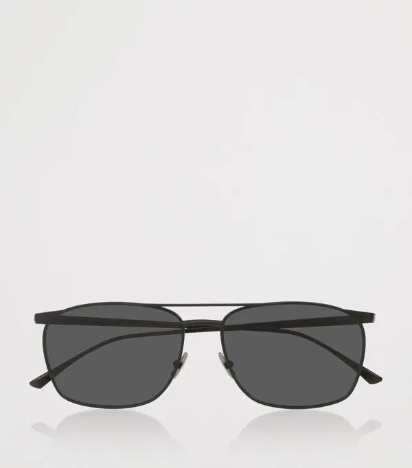Saint Laurent Metal Pilot Sunglasses - Black