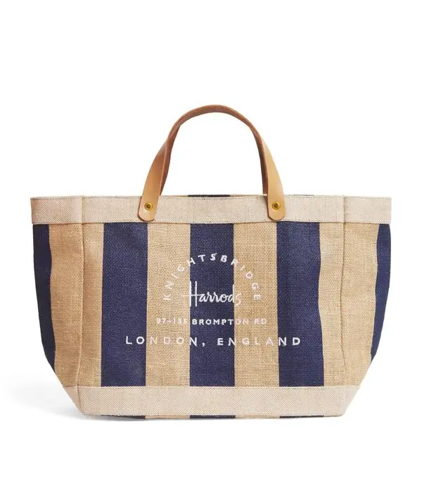 Harrods Knightsbridge Stripe Shopper Bag - Blue