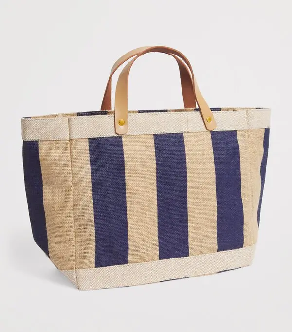 Harrods Knightsbridge Stripe Shopper Bag - Blue