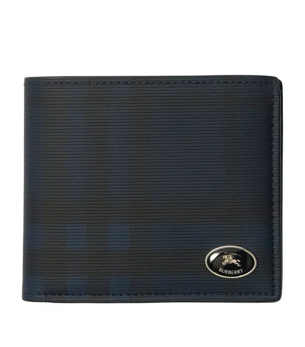 Burberry Check Bifold Wallet - Navy