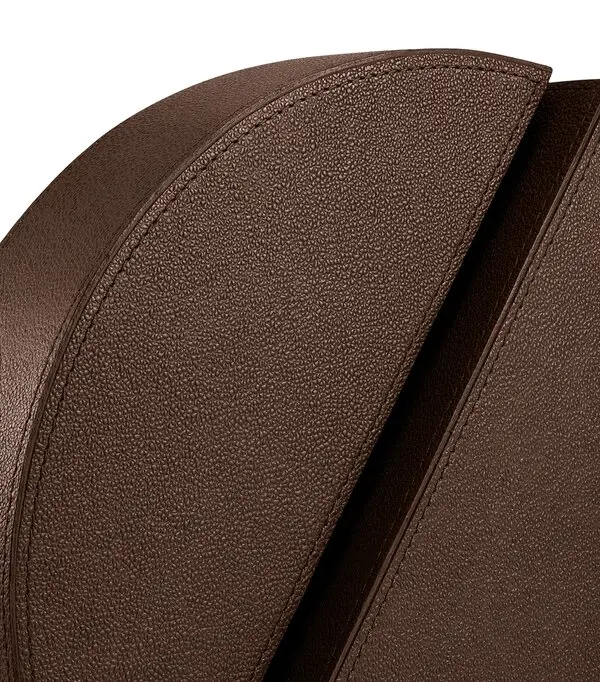 Assouline Leather Right Cubist Bookend - Brown