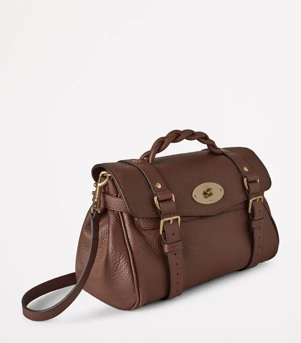 Mulberry Leather Alexa Crossbody Bag - Brown