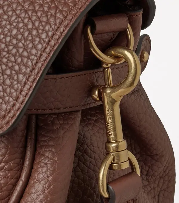 Mulberry Leather Alexa Crossbody Bag - Brown