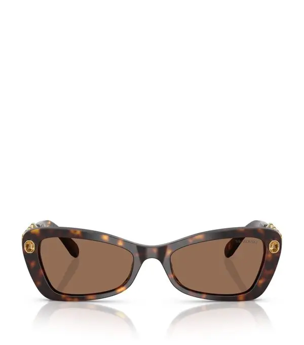 SWAROVSKI Acetate Sk6033 Sunglasses - Brown