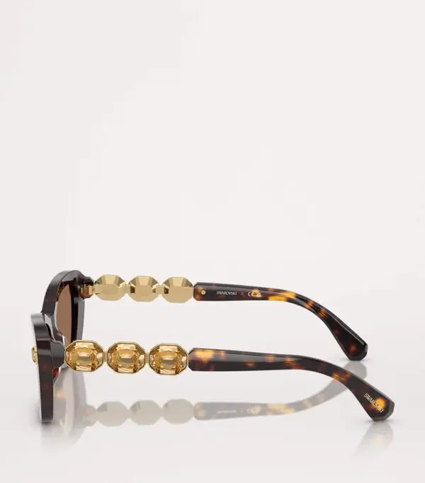 SWAROVSKI Acetate Sk6033 Sunglasses - Brown