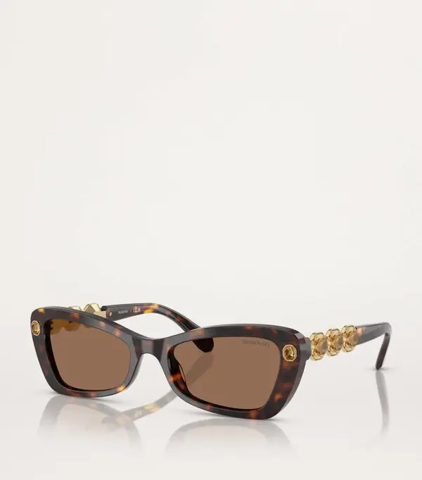 SWAROVSKI Acetate Sk6033 Sunglasses - Brown