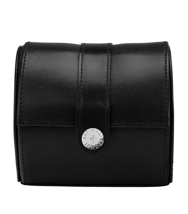 ASPINAL OF LONDON Leather Watch Roll - Black
