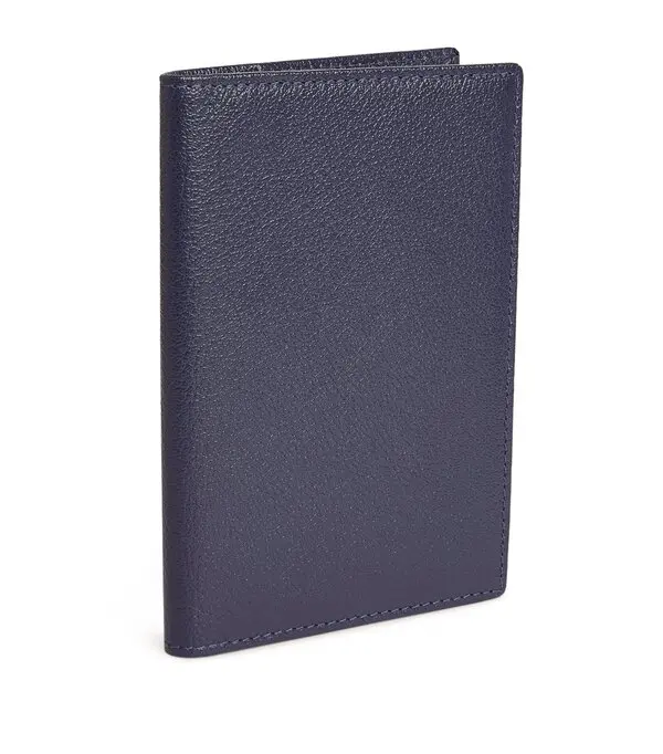 ETTINGER Leather Capra Passport Case - Blue