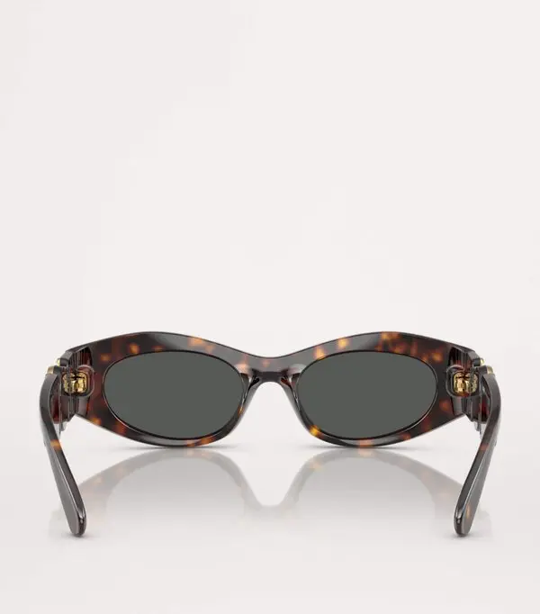 Versace Acetate Oval Sunglasses - Brown