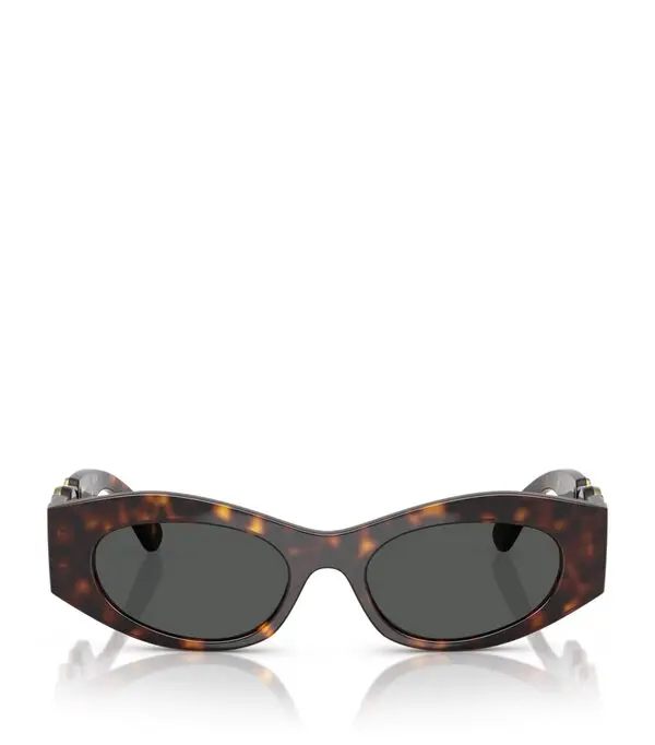 Versace Acetate Oval Sunglasses - Brown