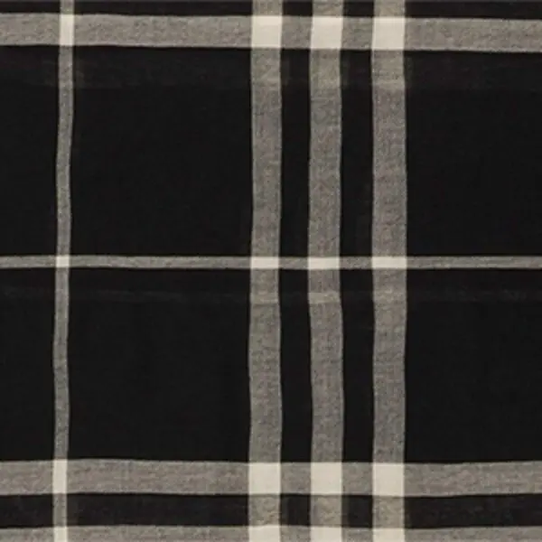 Burberry Wool Wide Check Scarf - Black