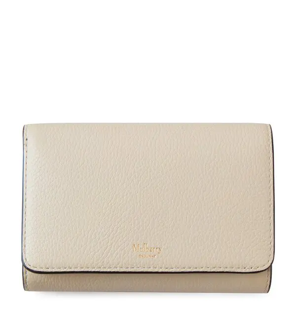 Mulberry Leather Medium Continental Wallet - White