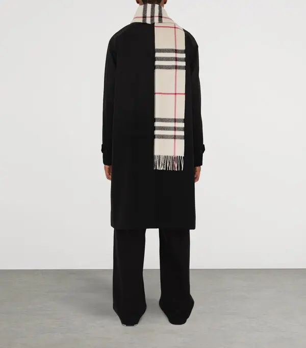 Burberry Cashmere Check Scarf - Beige