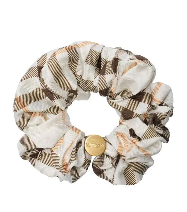 Burberry Silk Check Scrunchie - Beige