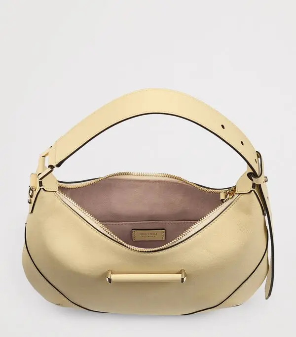 JIMMY CHOO Bar Leather Shoulder Bag - Beige