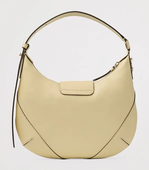 JIMMY CHOO Bar Leather Shoulder Bag - Beige