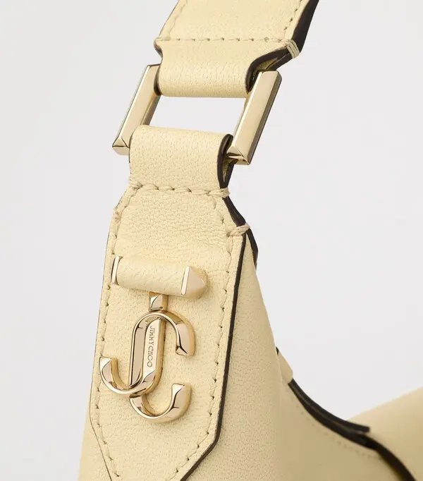 JIMMY CHOO Bar Leather Shoulder Bag - Beige