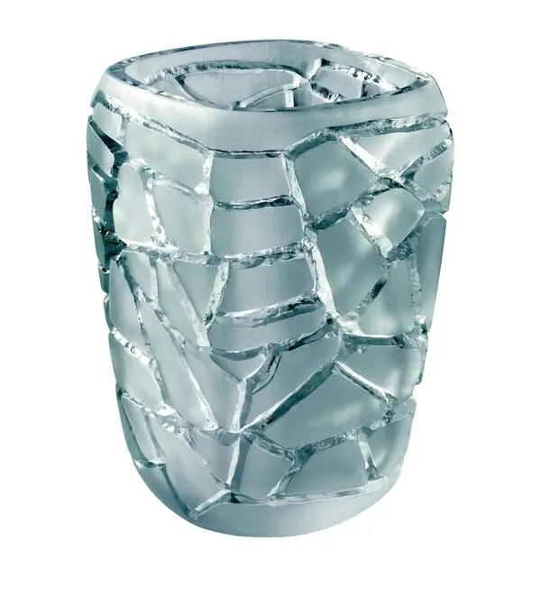 Lalique Crystal Magnitude Vase - Blue