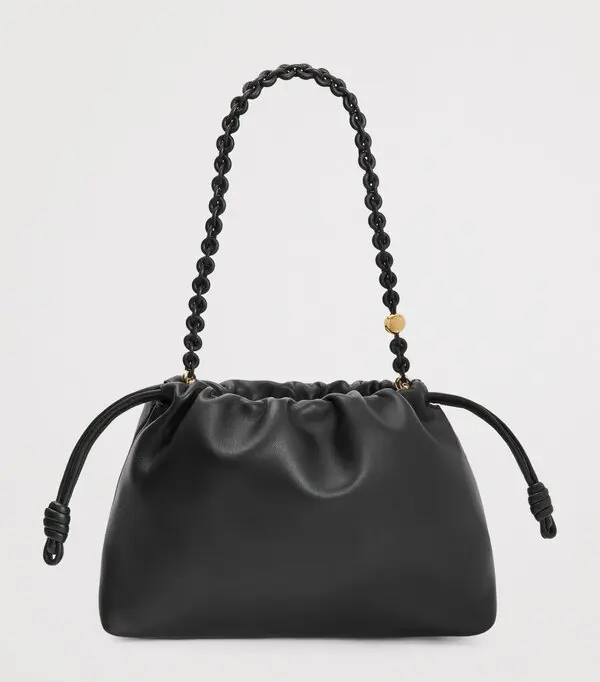 Loewe Medium Leather Flamenco Purse - Black