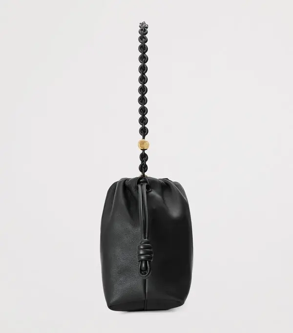 Loewe Medium Leather Flamenco Purse - Black