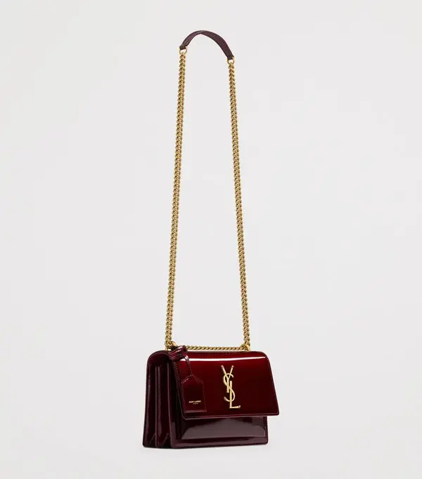 Saint Laurent Small Sunset Shoulder Bag - Red
