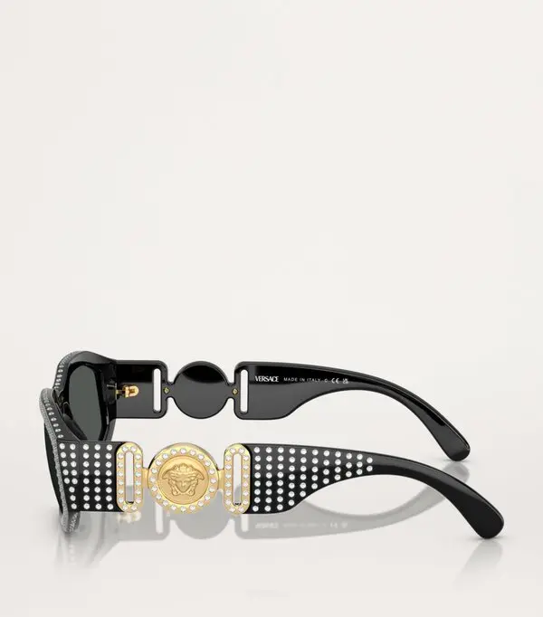 Versace Embellished Sunglasses - Black