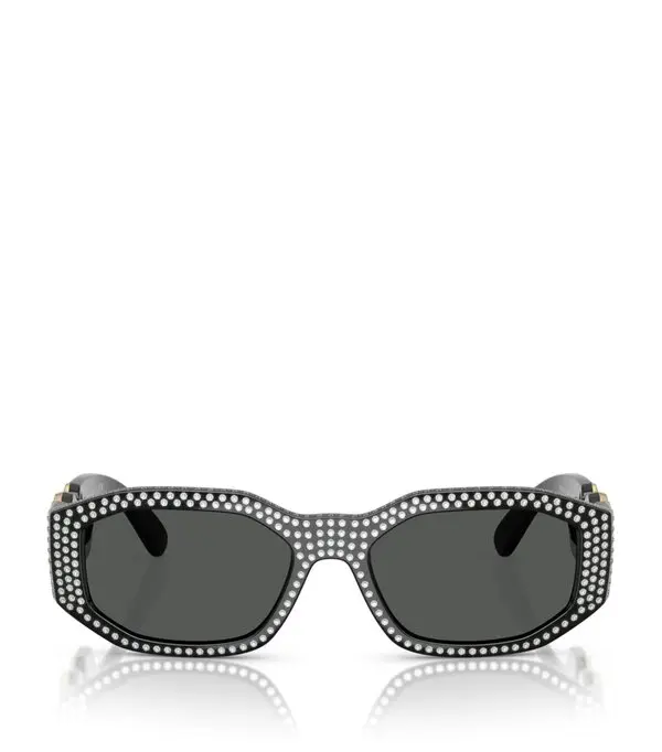 Versace Embellished Sunglasses - Black