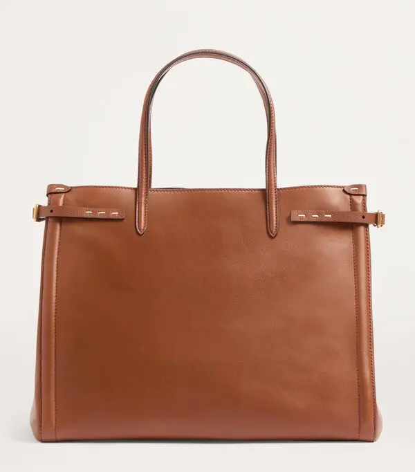Valentino Garavani Medium Leather Antibes Top-handle Bag - Brown