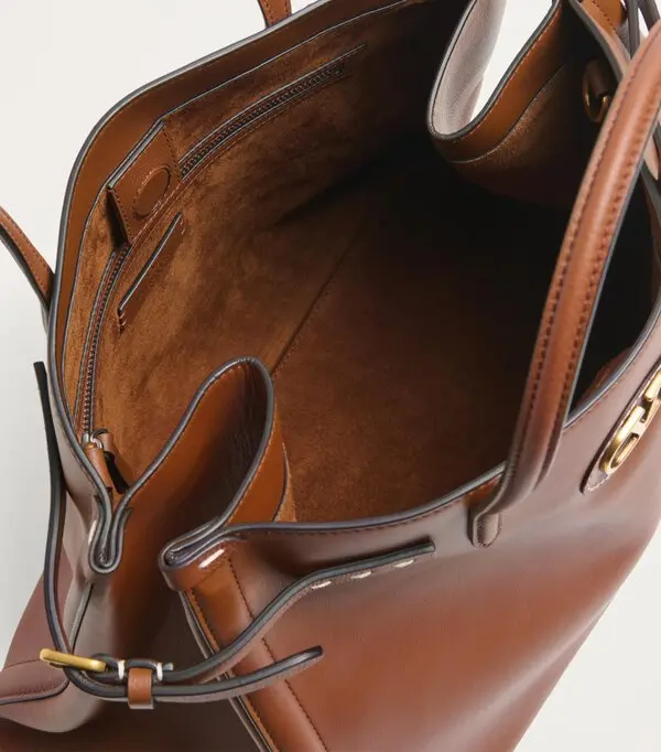 Valentino Garavani Medium Leather Antibes Top-handle Bag - Brown
