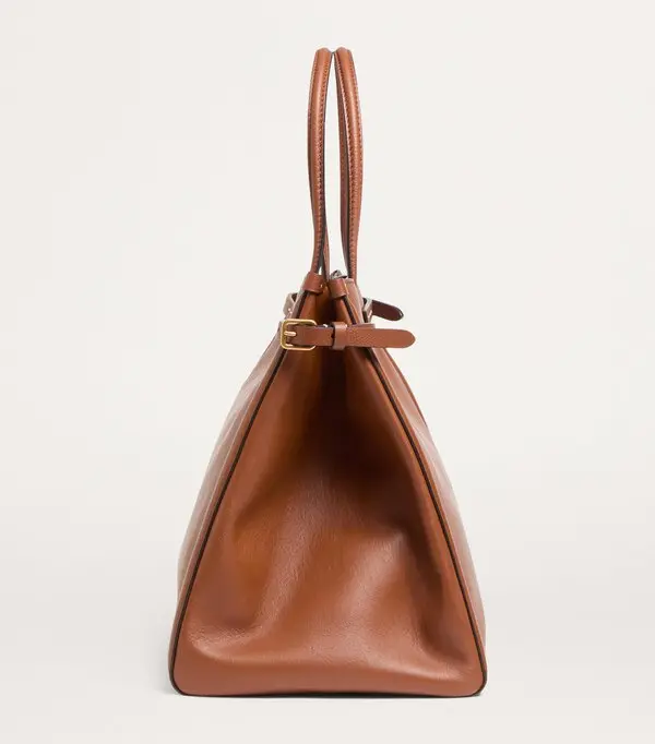 Valentino Garavani Medium Leather Antibes Top-handle Bag - Brown