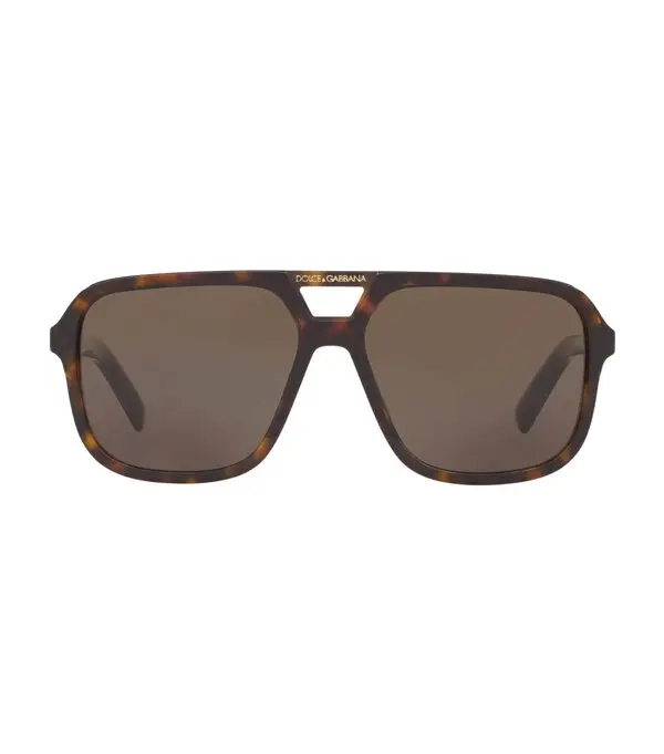 Dolce & Gabbana Acetate Angel Sunglasses - Brown