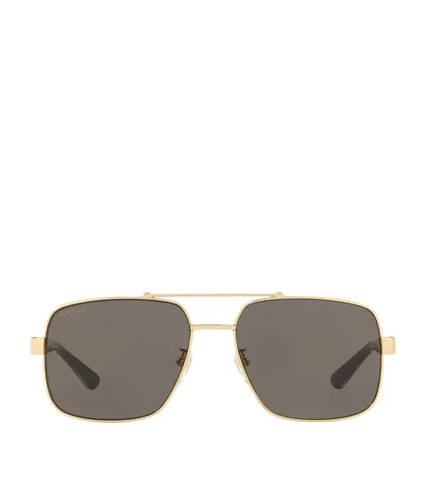 Gucci Metal Pilot Sunglasses - Gold