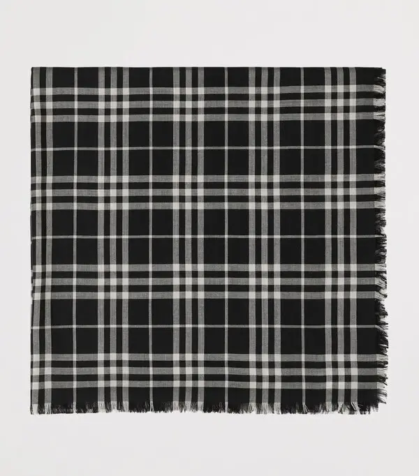Burberry Cashmere-silk Check Scarf