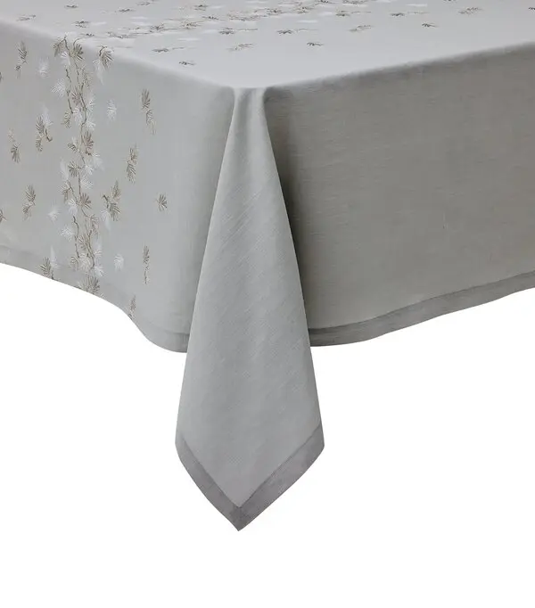 ALEXANDRE TURPAULT Linen Embroidered Tablecloth - Silver